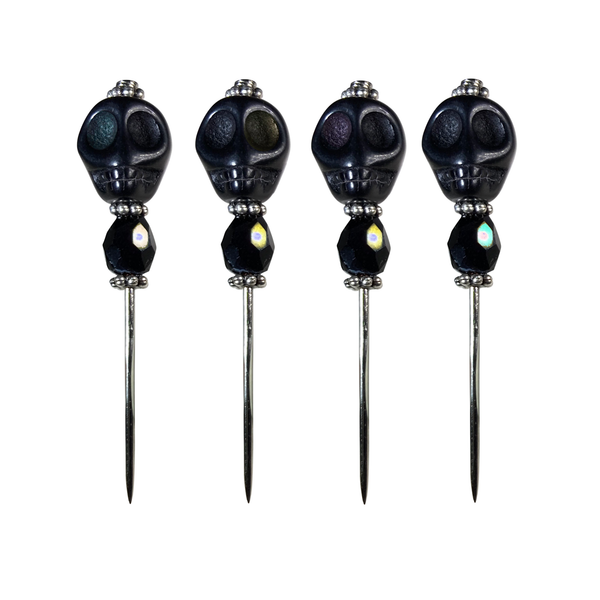 Black Skull Voodoo Pin Set 2 Inch – asylumzone